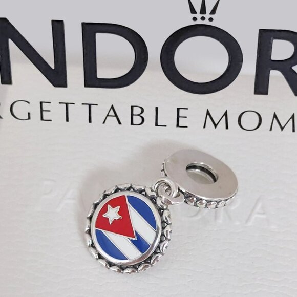 Pandora | Jewelry | Pandora Cuba Flag Dangle Charm Exclusive Travel ...